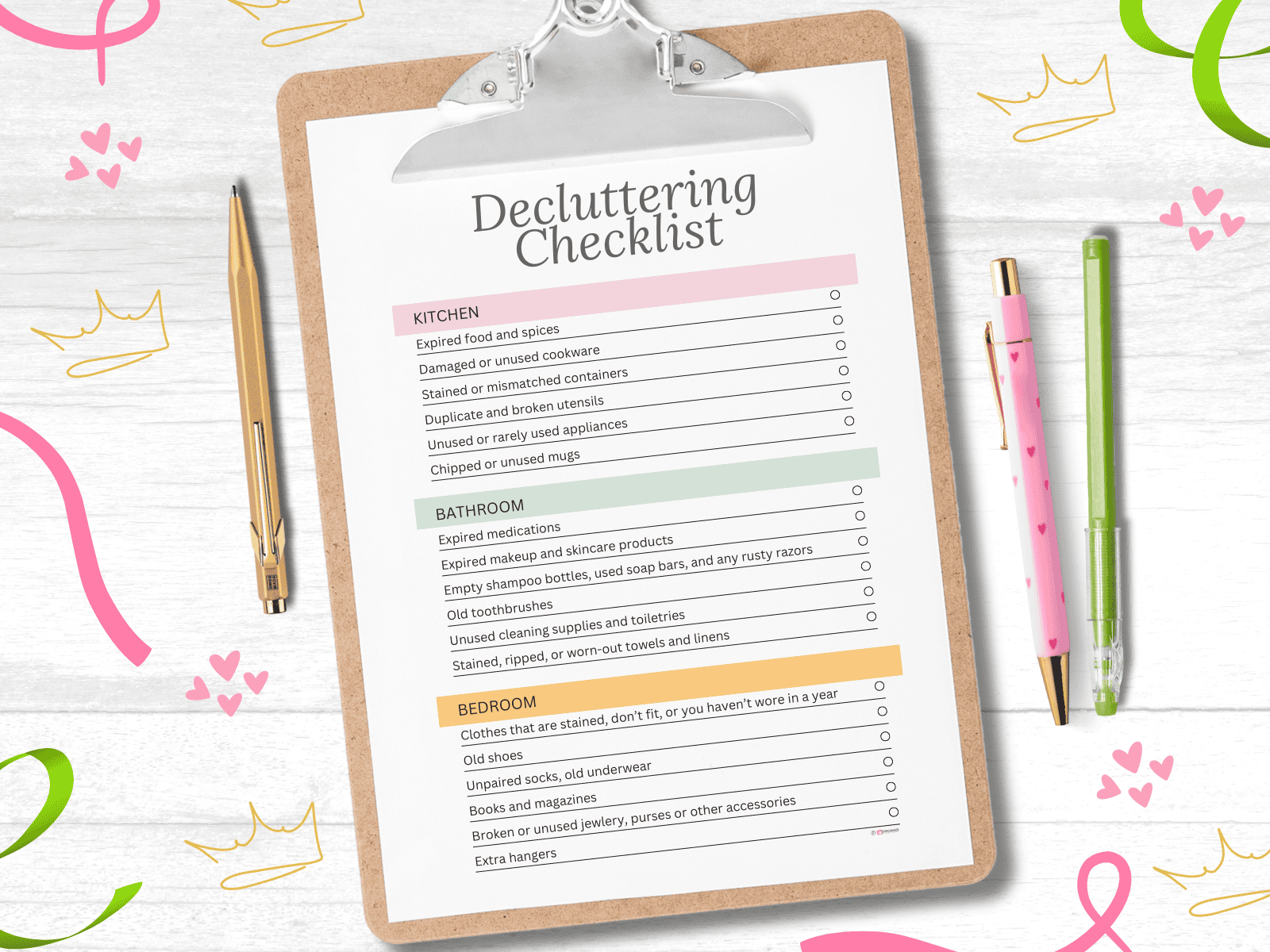 Decluttering Checklist: Your Room-by-Room Guide - Organize Every Room