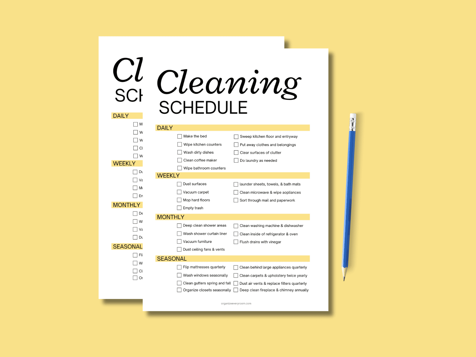 Your Ultimate Home Cleaning Schedule: What to Clean Daily, Weekly, and ...