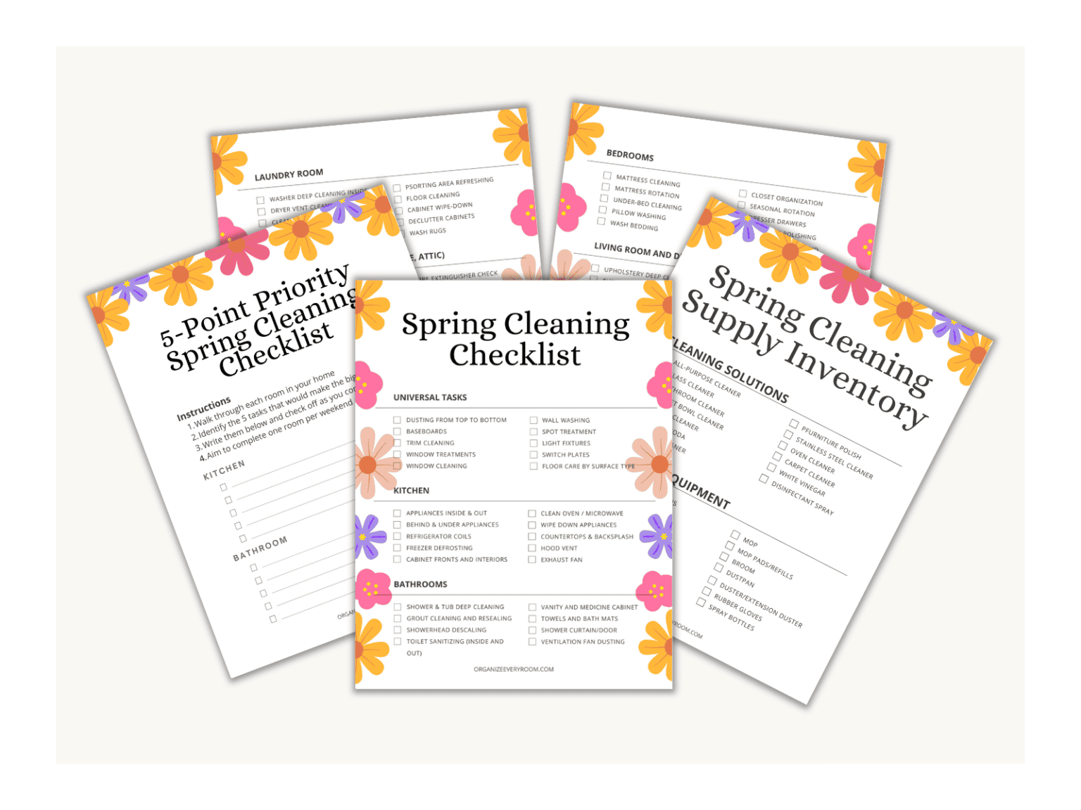 The Ultimate Room-by-Room Spring Cleaning Checklist - Organize Every Room