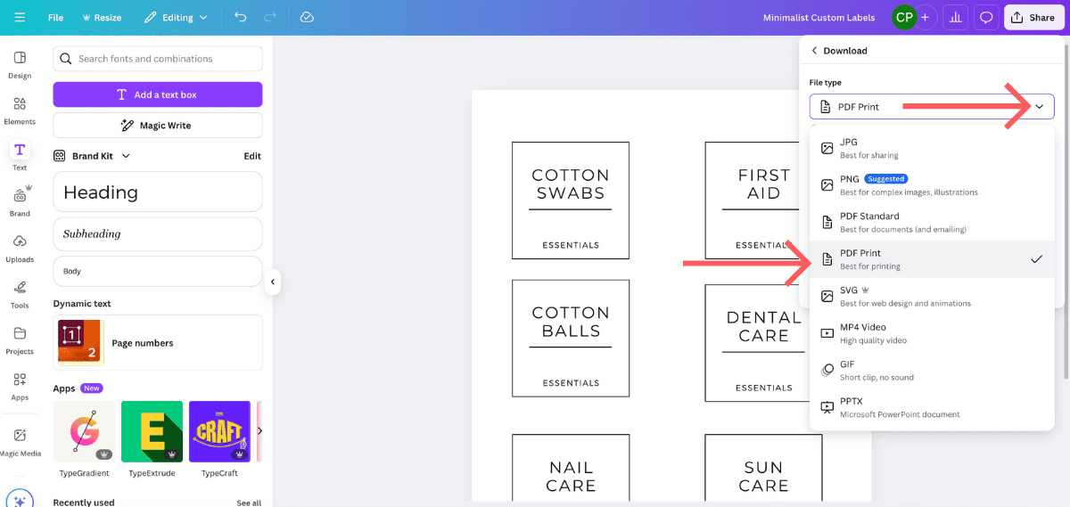 How to Design and Print Custom Labels in Canva (Easy & Pretty ...