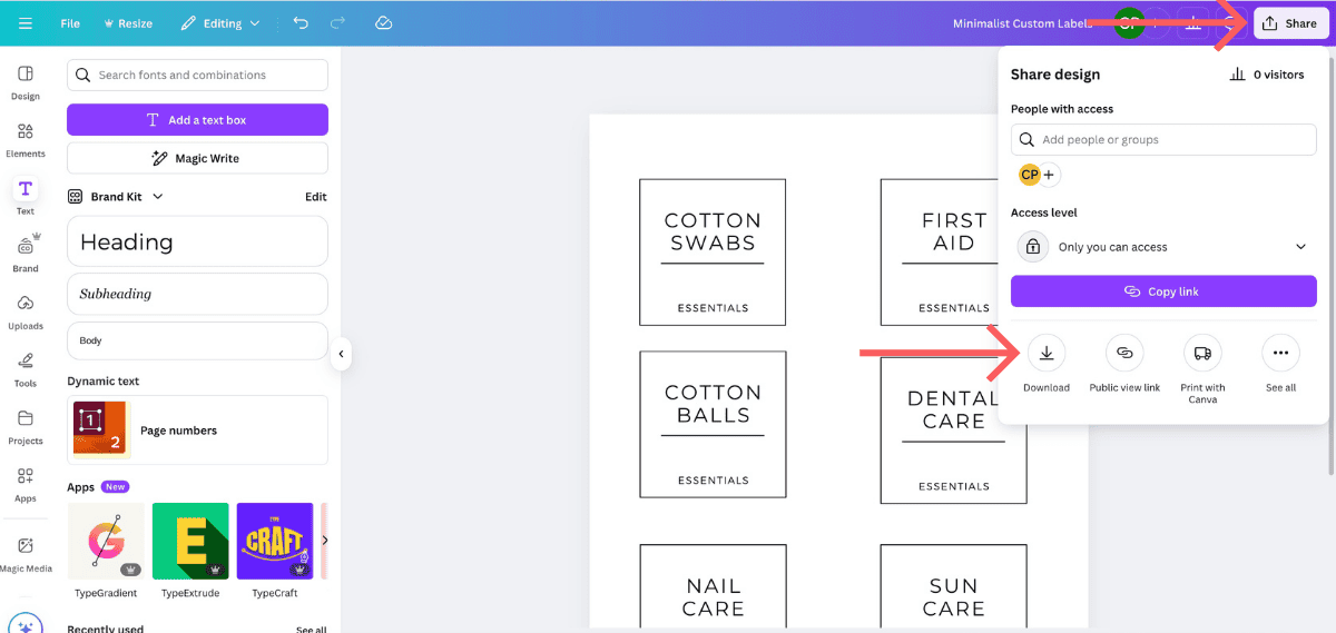 How to Design and Print Custom Labels in Canva (Easy & Pretty ...