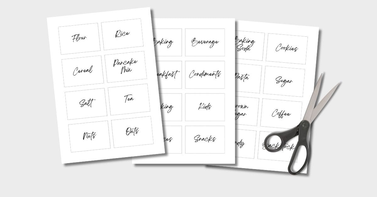 Free Printable Pantry Labels You Can Use Right Now - Organize Every Room